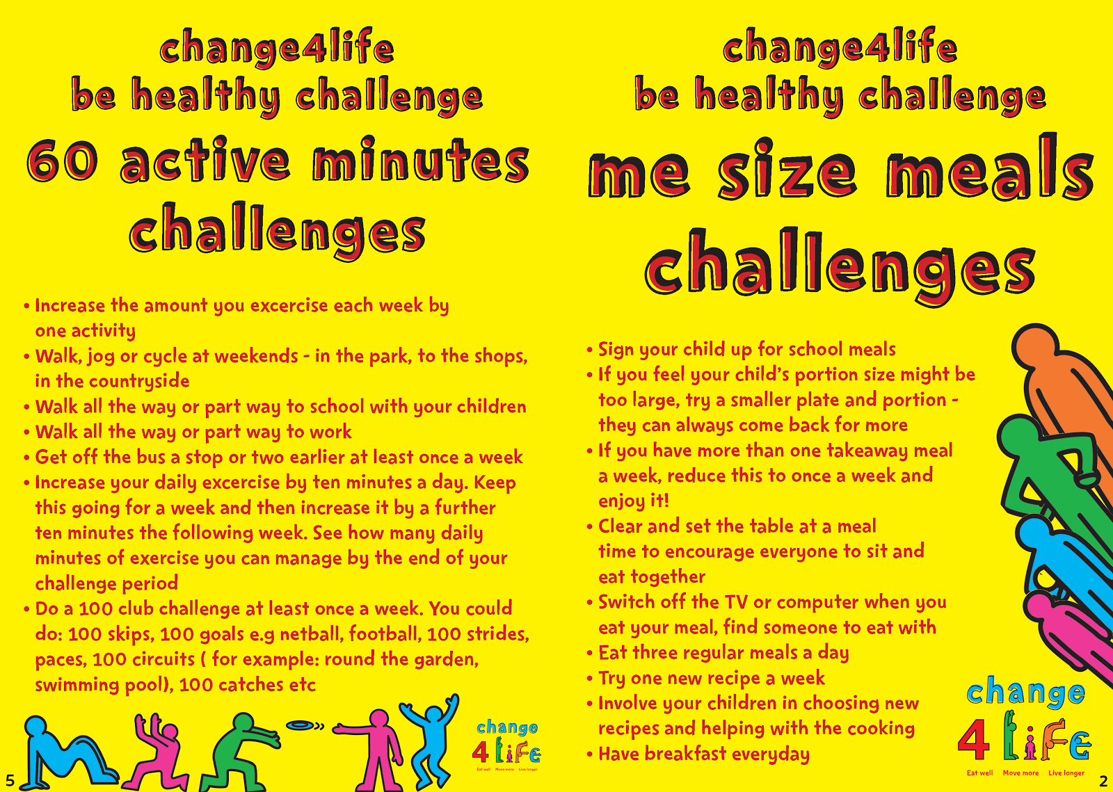 MrKnight.co.uk: Change4Life Be Healthy Challenges list